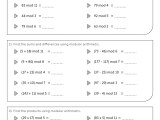 Modular Arithmetic Worksheet Modular Arithmetic Overview Rules
