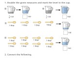Kitchen Math Measuring Worksheets Math Monks