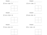 Multiplying Binomials Worksheets Math Monks