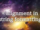 Til 134 Alignment In String Formatting Mathspp