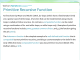 Primitive Recursive Function From Wolfram Mathworld