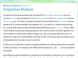 Projective Module From Wolfram Mathworld