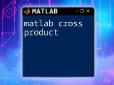 Mastering Matlab Cross Product A Quick Guide