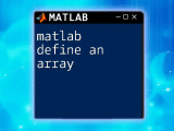 Matlab Define An Array A Quick Guide