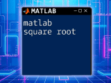 Mastering Matlab Square Root A Quick Guide