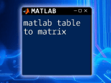 Matlab Table To Array Quick Conversion Explained