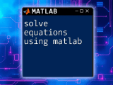 Solve Equations Using Matlab A Quick Guide