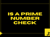 Is A Prime Number Check In Javascript Matrixread