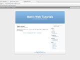 Tutorial Two Setting Up Your Site Theme Matt S Web Tutorials