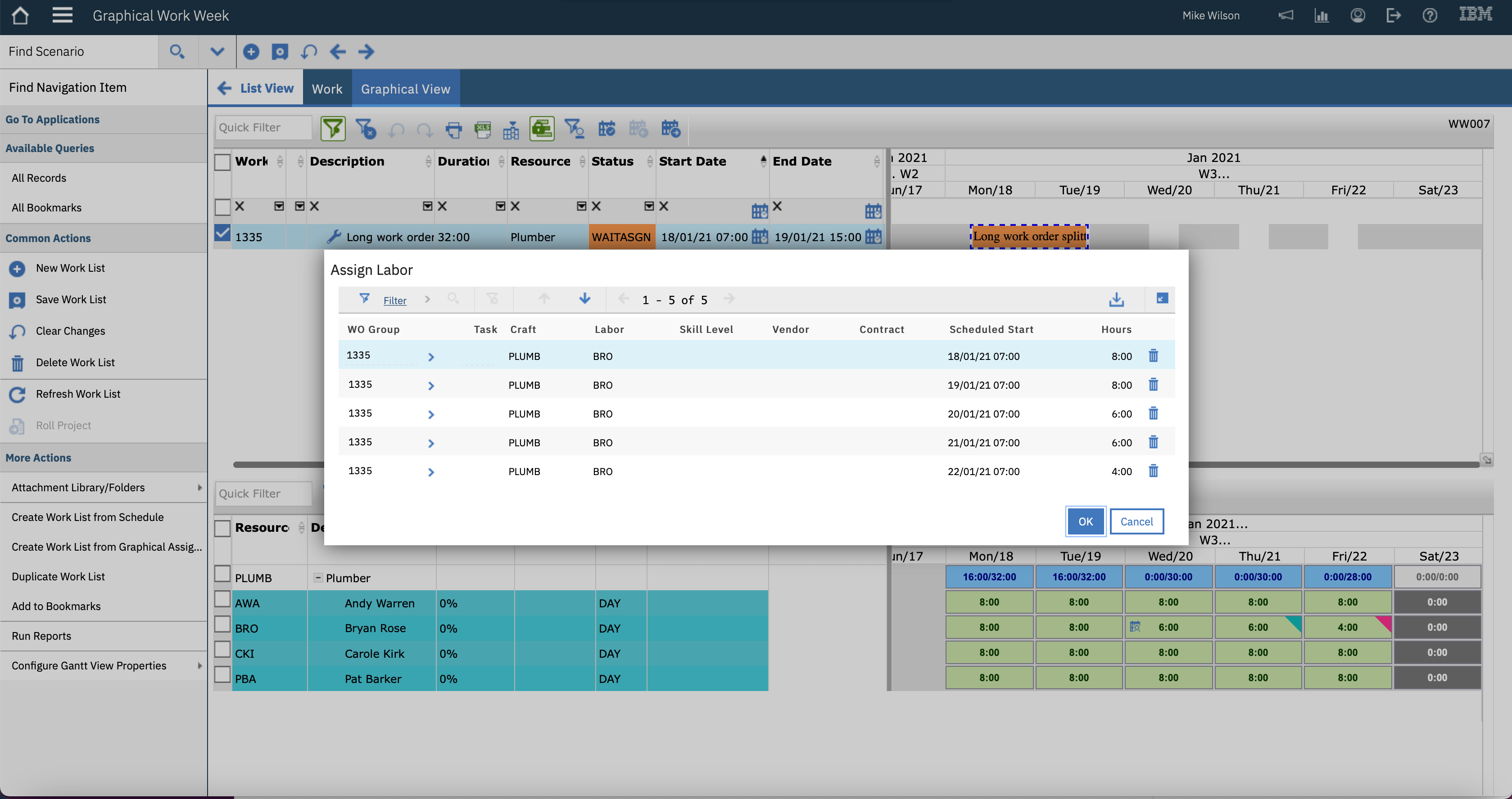 Graphical Work Week – Assignments – Maximo Secrets