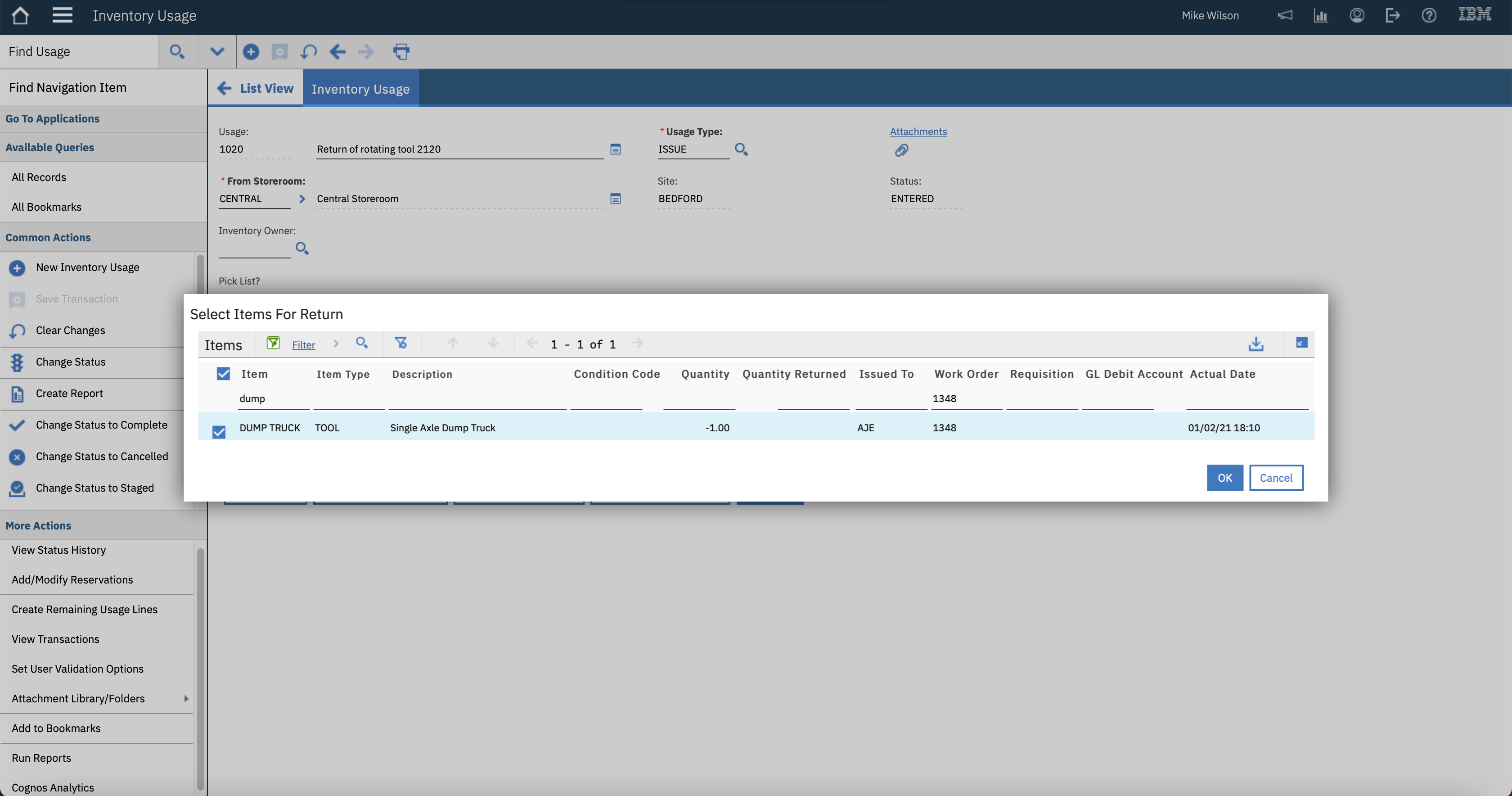 25-invusage-itemsreturn – Maximo Secrets