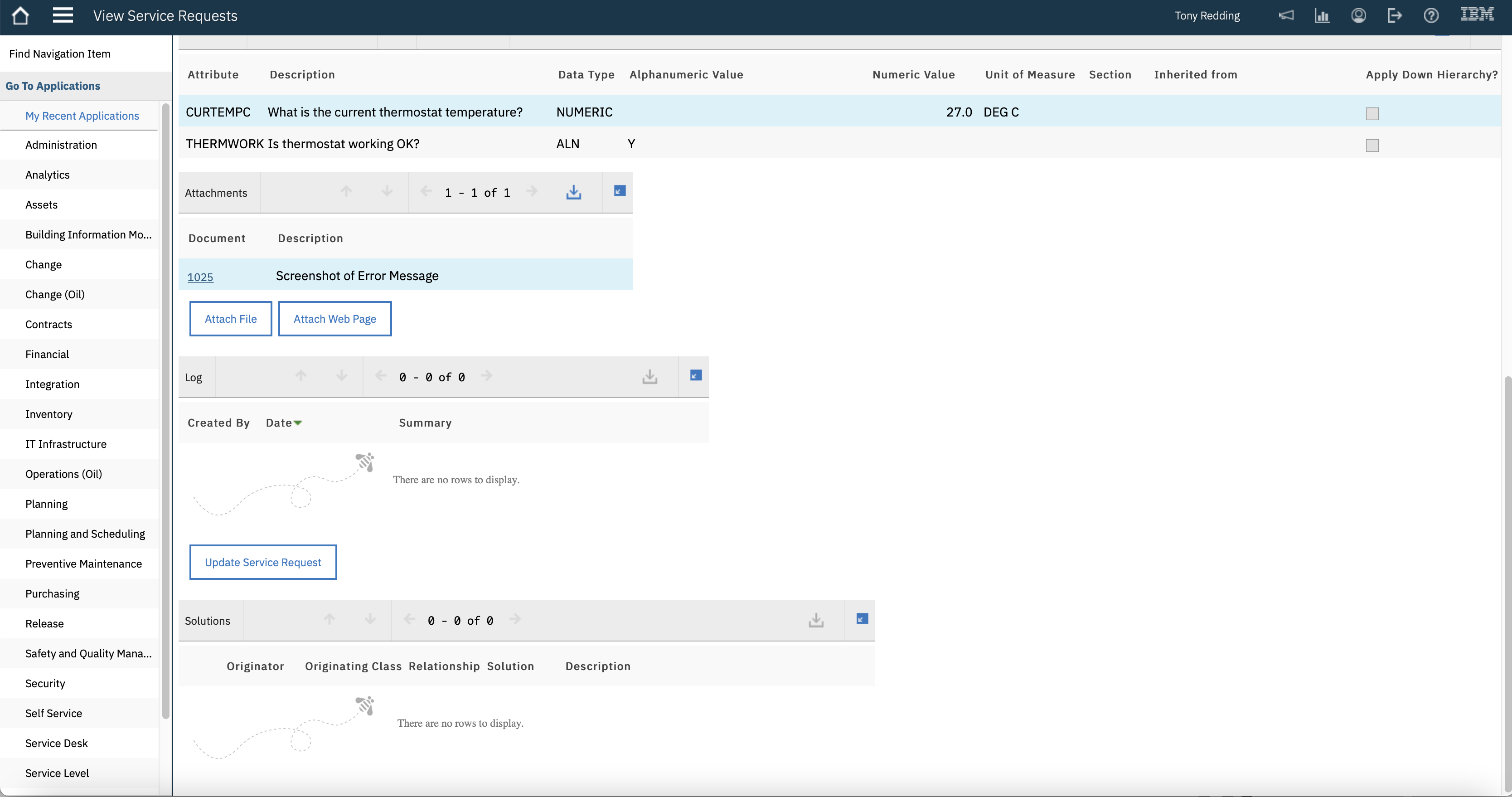 Self Service Service Requests – Maximo Secrets
