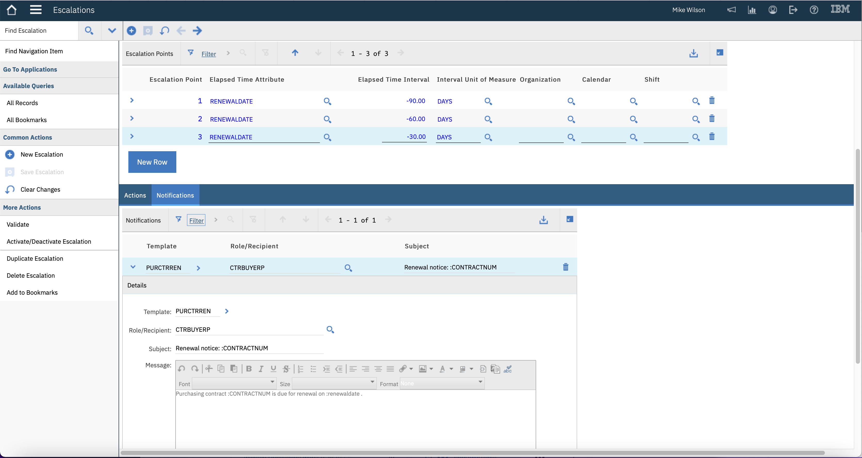 Escalations – Maximo Secrets