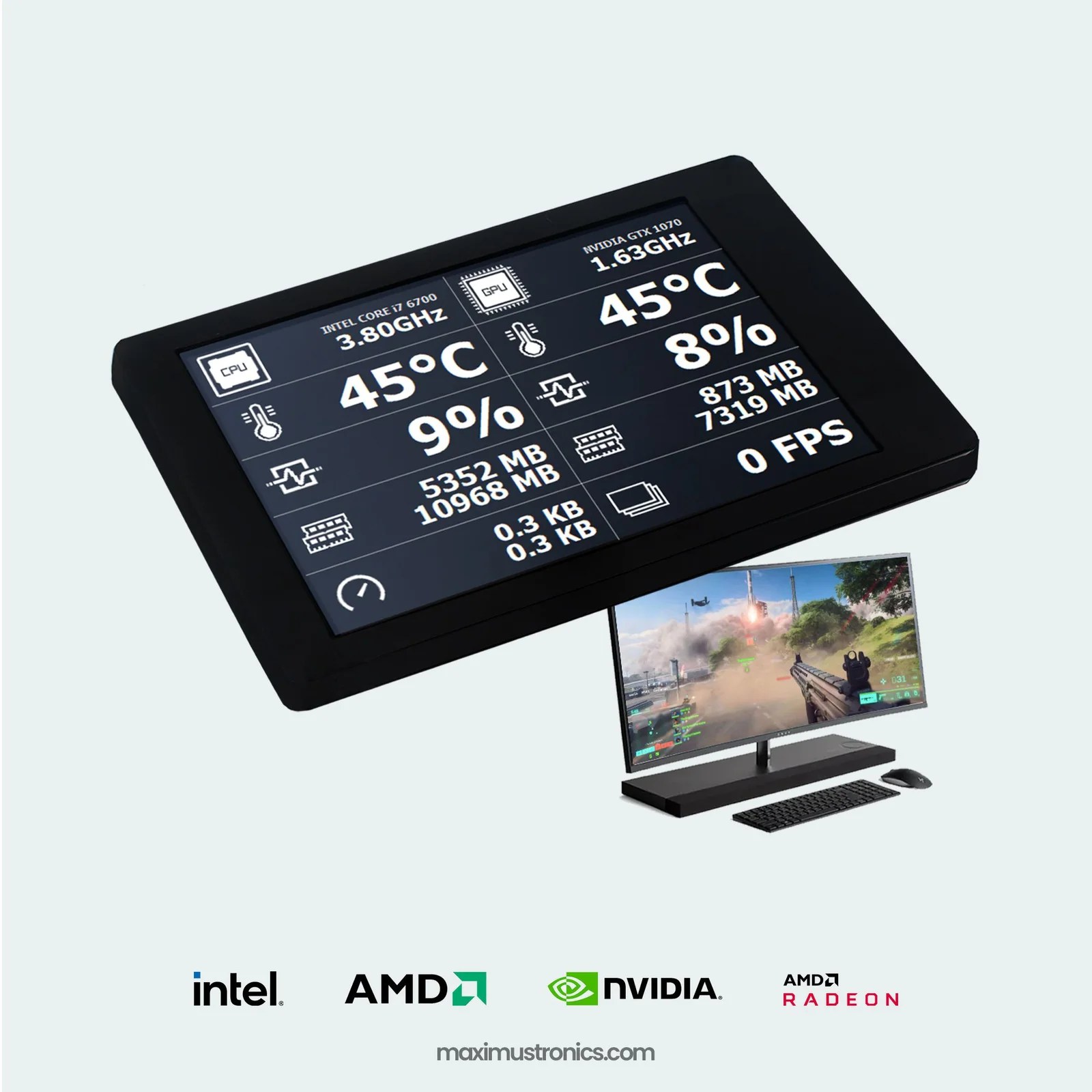 3.5in USB display for pc hardware monitering or check performance