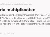 Matrix Multiplication