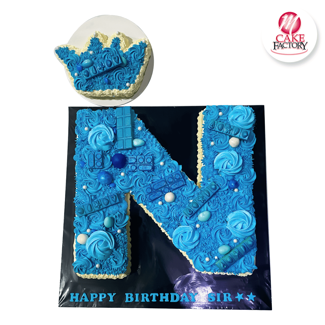 Blue N Birthday Cake (2.5kg) | M Cake Factory