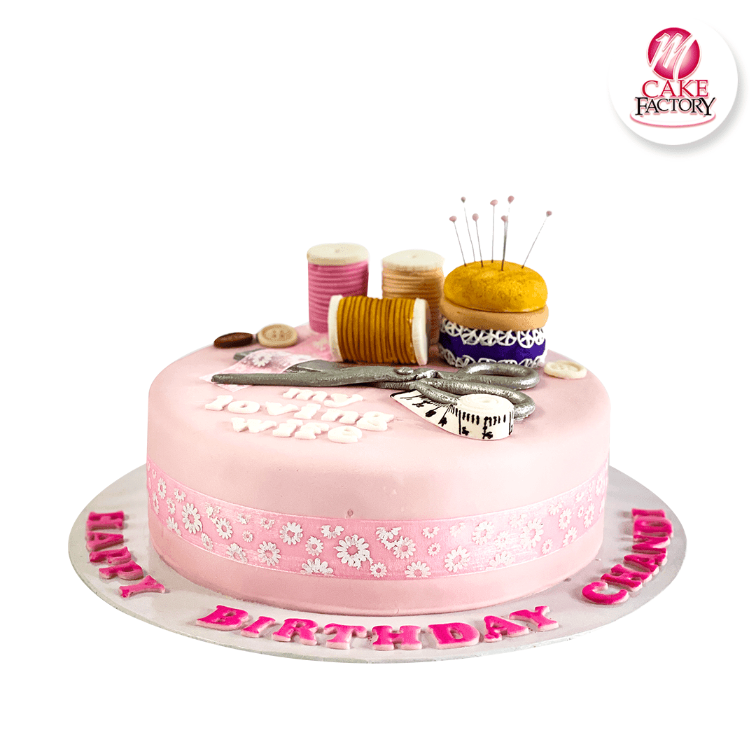 Sewing Kit Birthday Cake (1.5kg) | M Cake Factory
