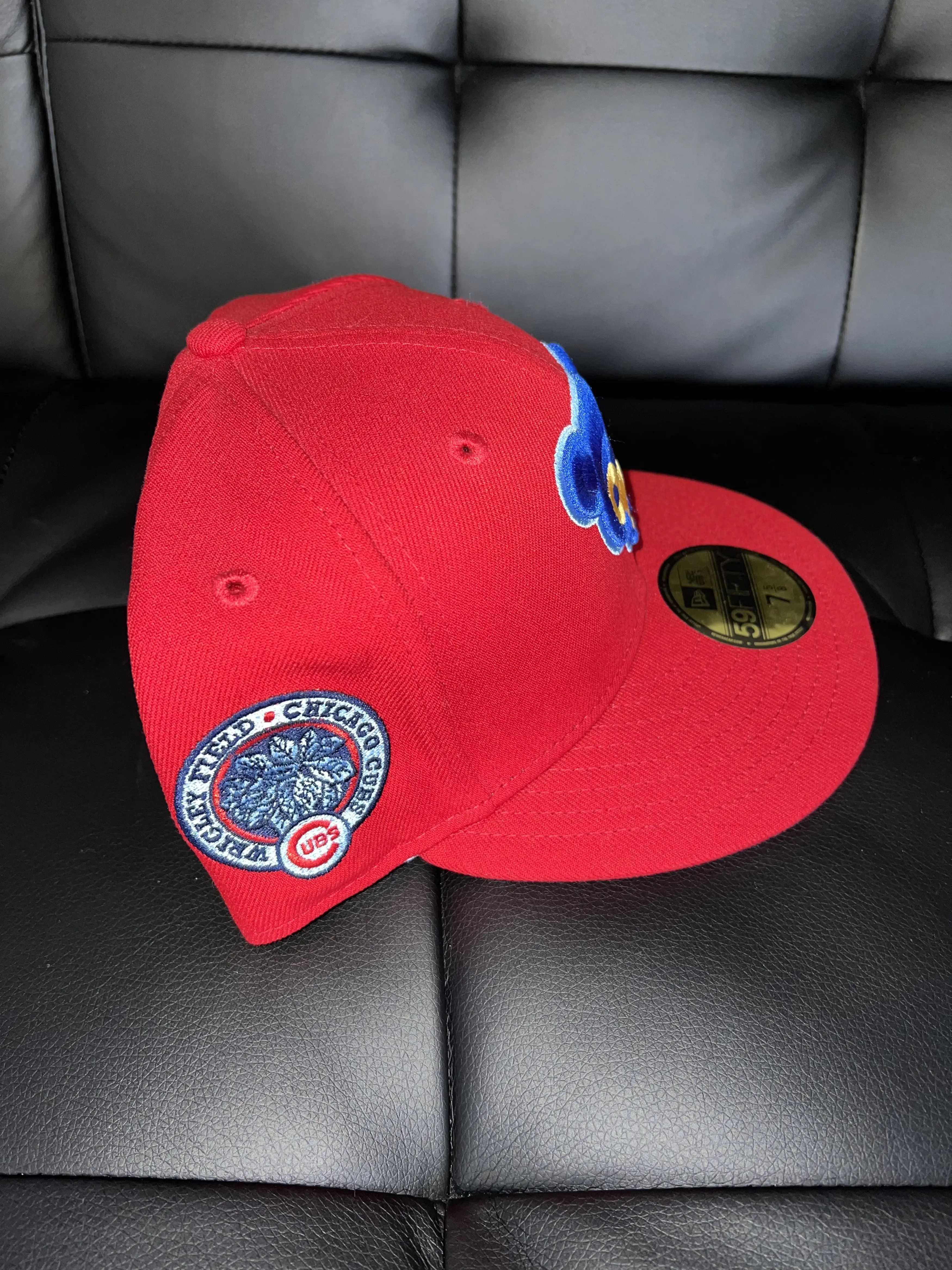 New Era Chicago Cubs Red Fitted Hat Grailed