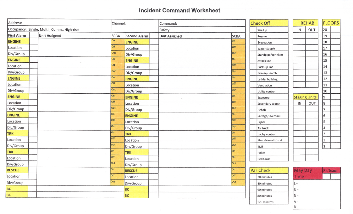 Download A Simple Incident Command Worksheet Can Serve As Your
