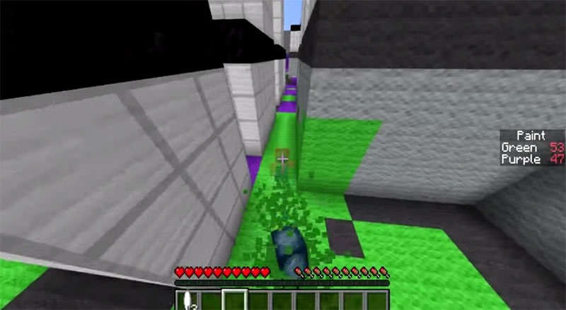 Splatoon recreated in Minecraft. Sorta
