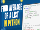 Find Average Of A List In Python Geeksforgeeks Videos