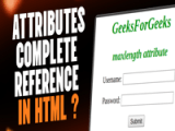 Html Attributes Complete Reference Geeksforgeeks Videos