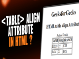 Html Align Attribute Geeksforgeeks Videos