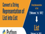 Python Program To Convert A String Representation Of List Into List