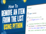 How To Remove An Item From The List In Python Geeksforgeeks Videos