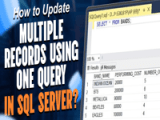 How To Update Multiple Records Using One Query In Sql Server