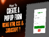 How To Create A Popup Form Using Html Css And Javascript