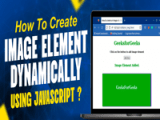 How To Create An Image Element Dynamically Using Javascript