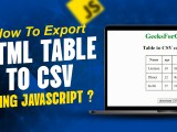 Export Html Table Data To Excel Csv Text With Jquery How To Add