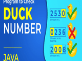 Java Program To Check Duck Number Geeksforgeeks Videos