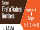 Java Program To Print The Sum Of First N Natural Numbers
