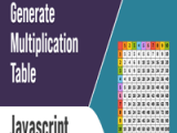 Javascript Program To Generate Multiplication Table Geeksforgeeks
