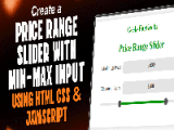 Price Range Slider With Min Max Input Using Html Css And Javascript