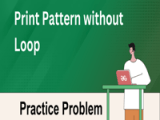 Print Pattern Without Using Loops Dsa Problem Geeksforgeeks Videos
