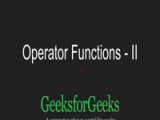 Python Operator Functions Part 2 Geeksforgeeks Videos