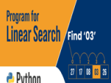 Python Program To Implement Linear Search Geeksforgeeks Videos