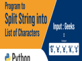 Python Program To Split String Into List Of Characters Geeksforgeeks
