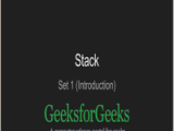 Stack Set 1 Introduction Geeksforgeeks Videos