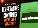 Temperature Converter Using Html Css And Javascript Geeksforgeeks