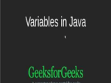 Variables In Java Java Geeksforgeeks Videos