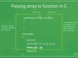 How Arrays Are Passed To Functions In C C Geeksforgeeks