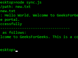 Node Js Fs Writefilesync Method Geeksforgeeks