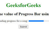 How To Set Get The Value Of Progress Bar Using Javascript Geeksforgeeks