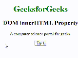 Html Dom Innerhtml Property Geeksforgeeks