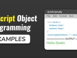 Javascript Object Programming Examples Geeksforgeeks