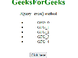 Jquery Even Method Geeksforgeeks